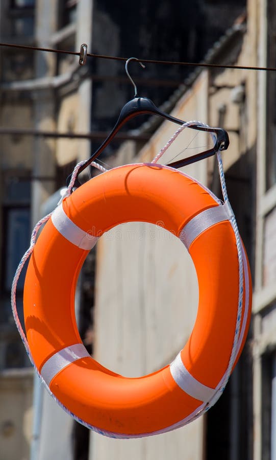 Life Preserver or Life Saver Hanging Stock Photo - Image of space ...