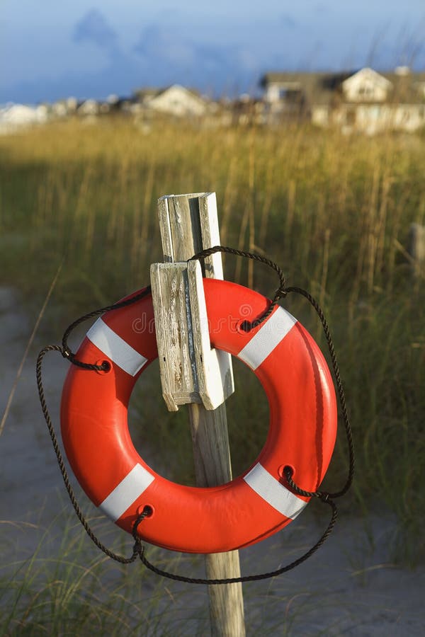 Life preserver on post stock image. Image of preserver - 2046051