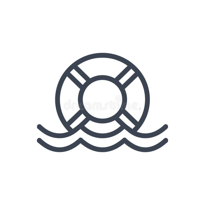 Life Preserver Safety Icon stock illustration. Illustration of symbol ...