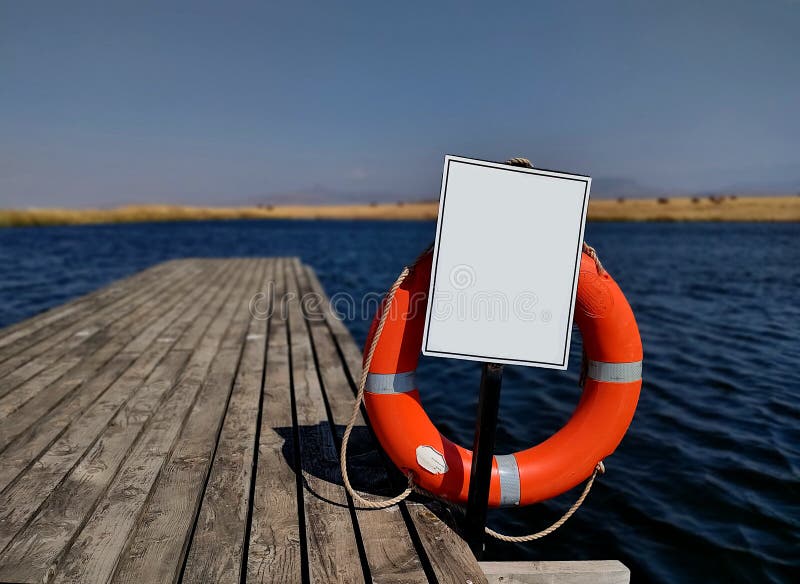 Life Preserver and Sign stock image. Image of wording - 228475229