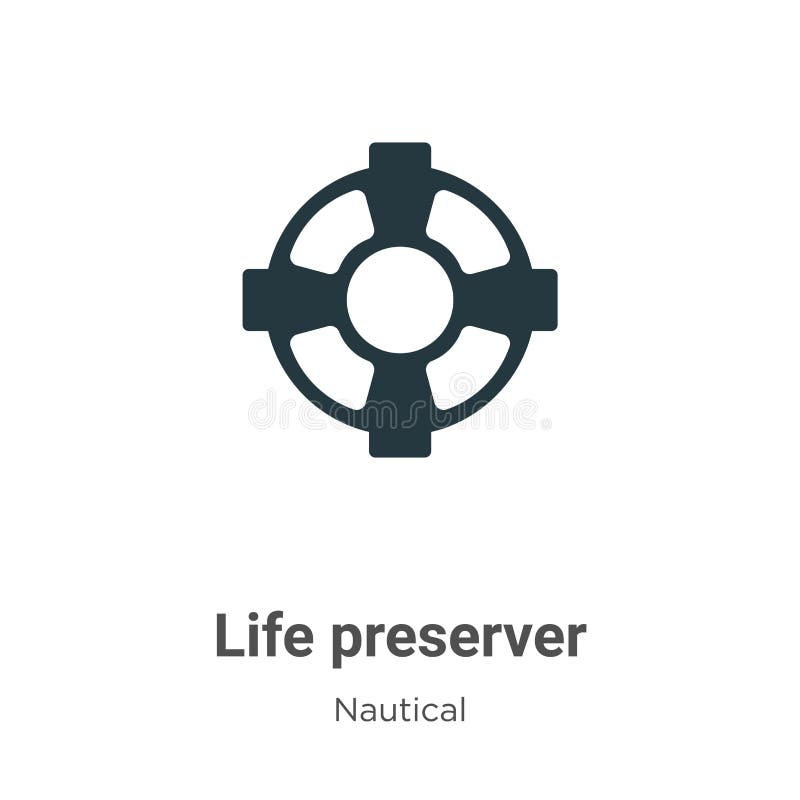 Life Preserver Vector Icon on White Background. Flat Vector Life ...