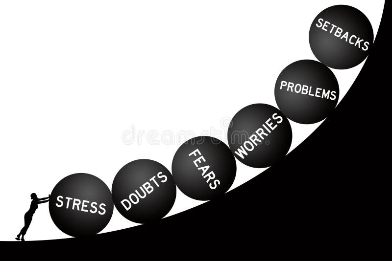 Life problems stock illustration. Illustration of chores - 47100299