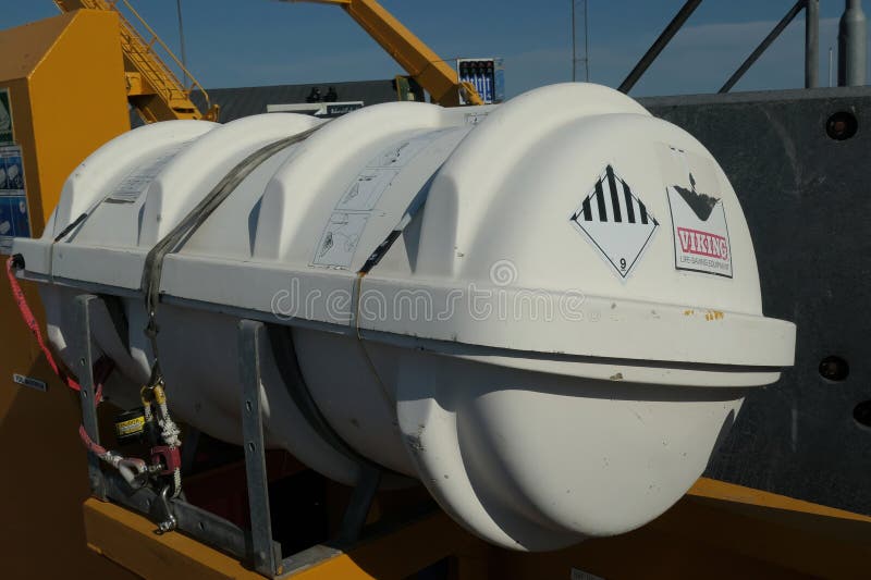 Life Raft on Ferry on Gotland Sweden Editorial Photo - Image of ...