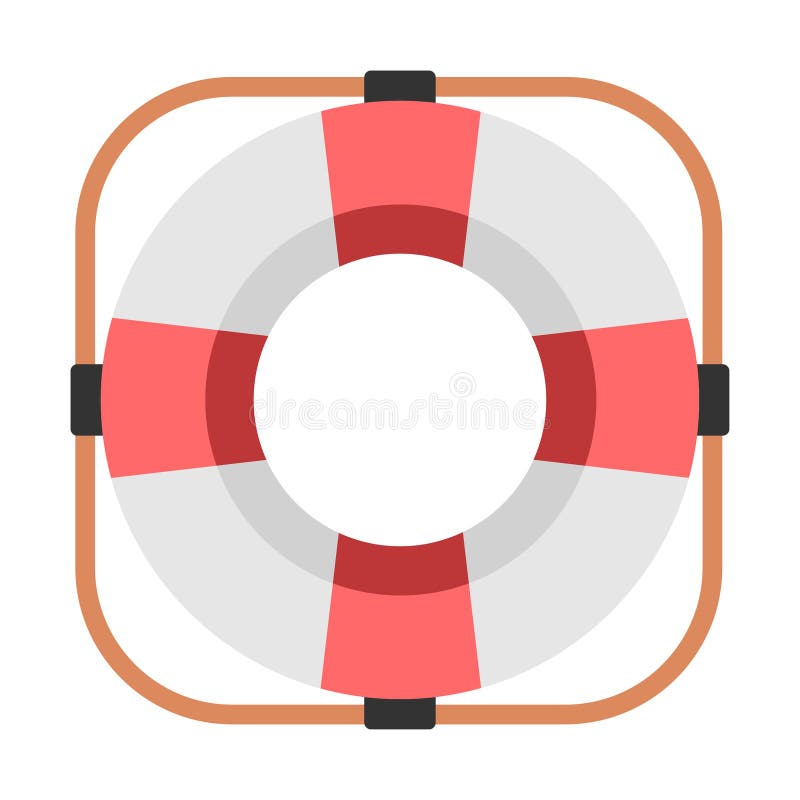 Life Ring Flat Illustration Stock Vector - Illustration of rescue ...