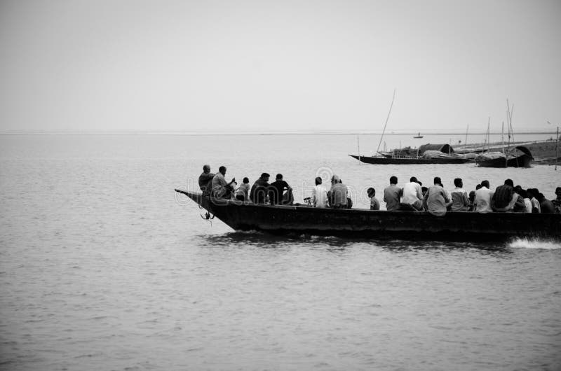 Life at river editorial stock photo. Image of move, boat - 43433928