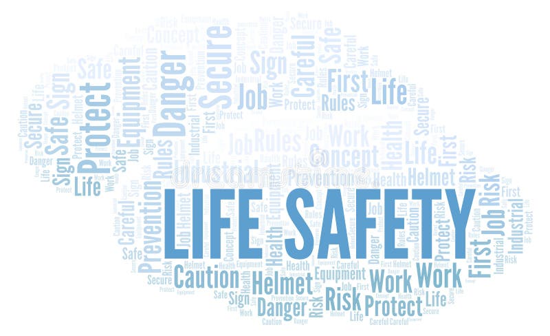 Life Safety word cloud stock illustration. Illustration of poster ...
