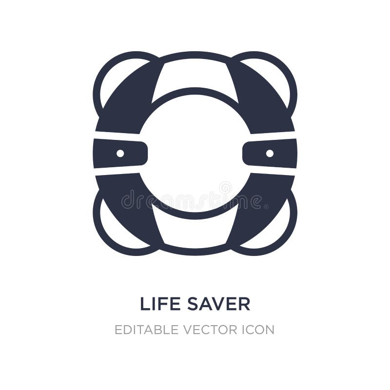 Life Saver Icon on White Background. Simple Element Illustration from ...