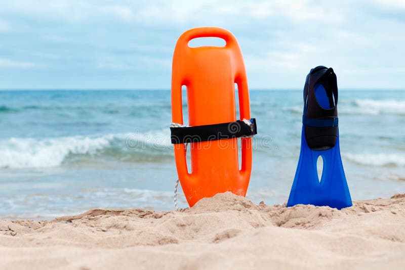 Life-saving Equipment on Beach Stock Image - Image of help, equipment ...