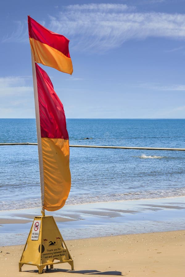 Life Saving Flag stock image. Image of yellow, flag, natural - 2802437