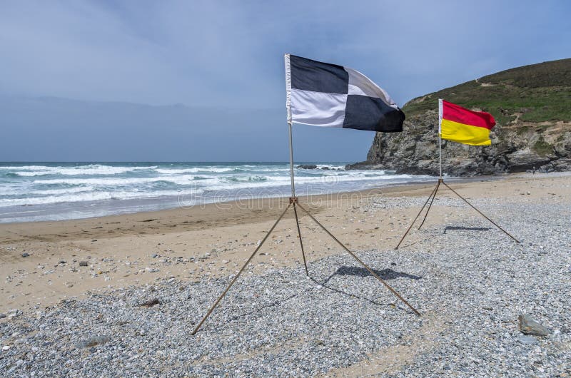 Life saving flags stock image. Image of holiday, sign - 48634579