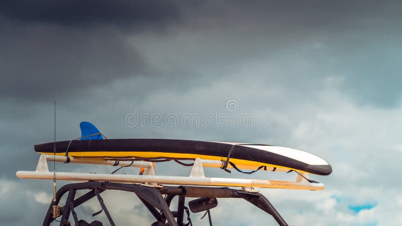 Life Saving Vehicle with Surfing Board Stock Image - Image of emergency ...