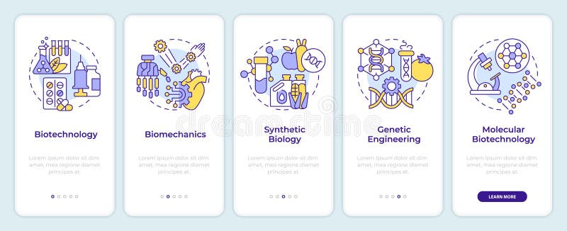 Life Sciences Technologies Onboarding Mobile App Screen Stock ...