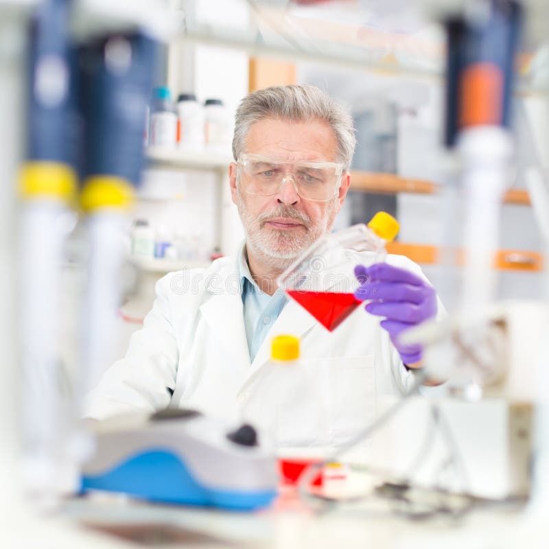Life Scientist Researching in the Laboratory. Stock Image - Image of ...