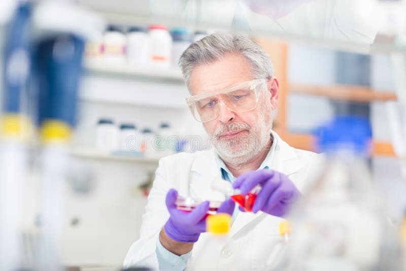 Life Scientist Researching in the Laboratory. Stock Image - Image of ...