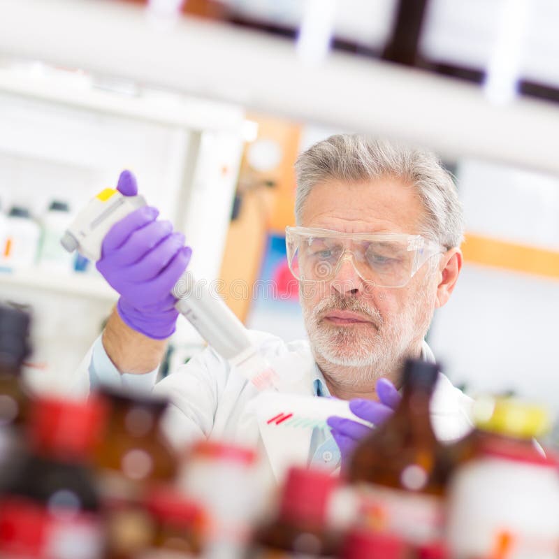 Life Scientist Researching in the Laboratory. Stock Image - Image of ...