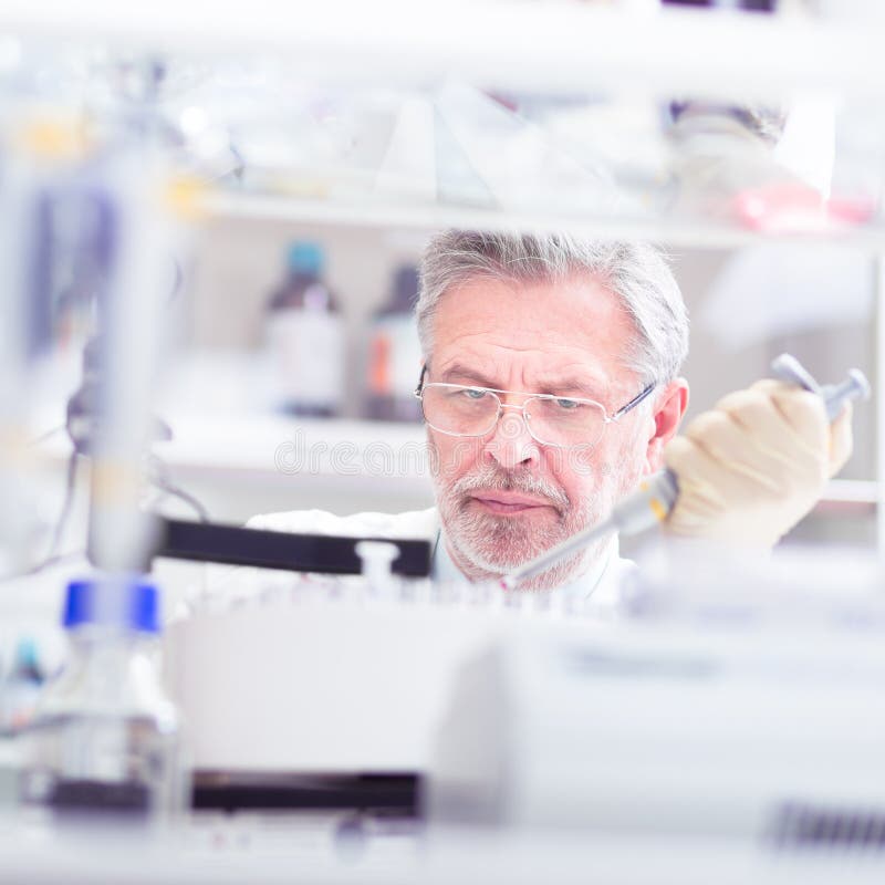 Life Scientist Researching in the Laboratory. Stock Image - Image of ...