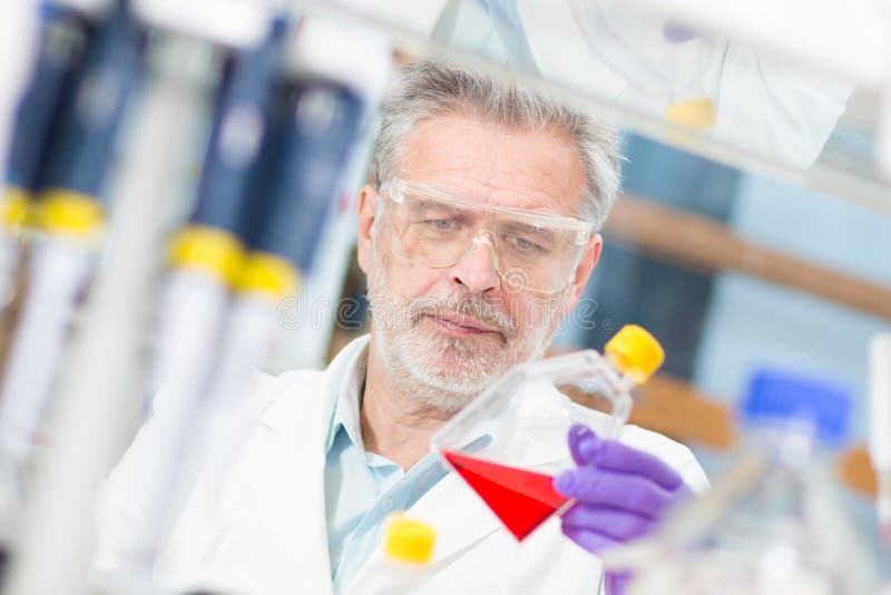 Life Scientist Researching in the Laboratory. Stock Image - Image of ...