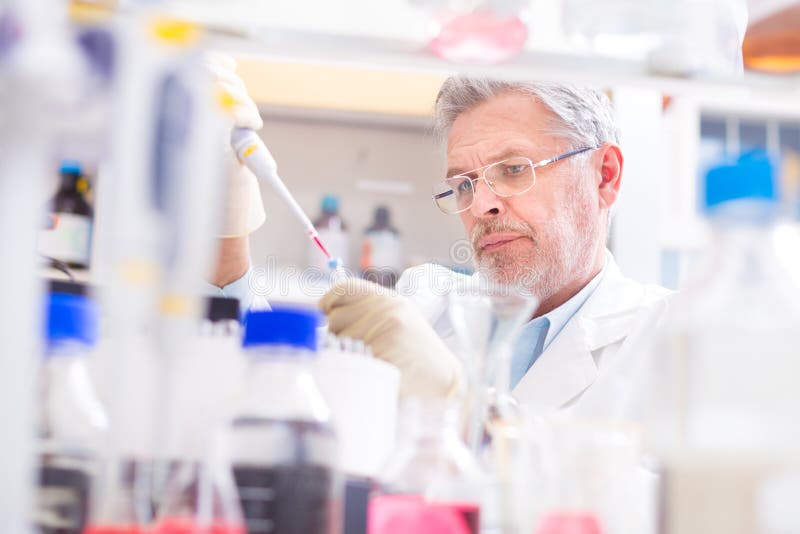 Life Scientist Researching in the Laboratory. Stock Image - Image of ...