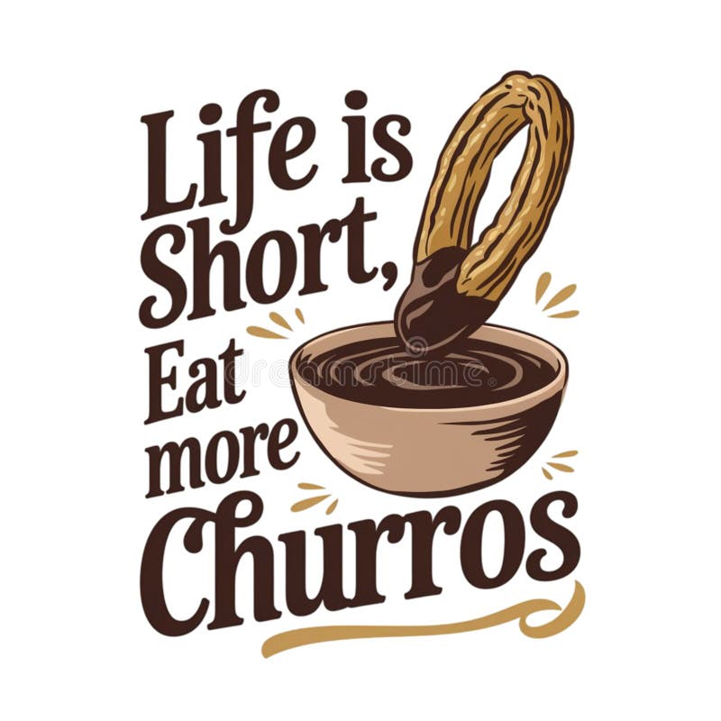 Life is Short, Eat More Churros, Featuring Churros Integrated into the ...