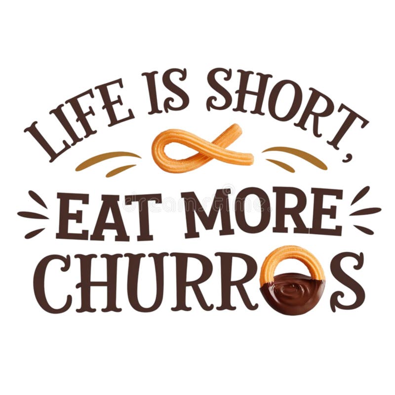 Life is Short, Eat More Churros, Featuring Churros Integrated into the ...
