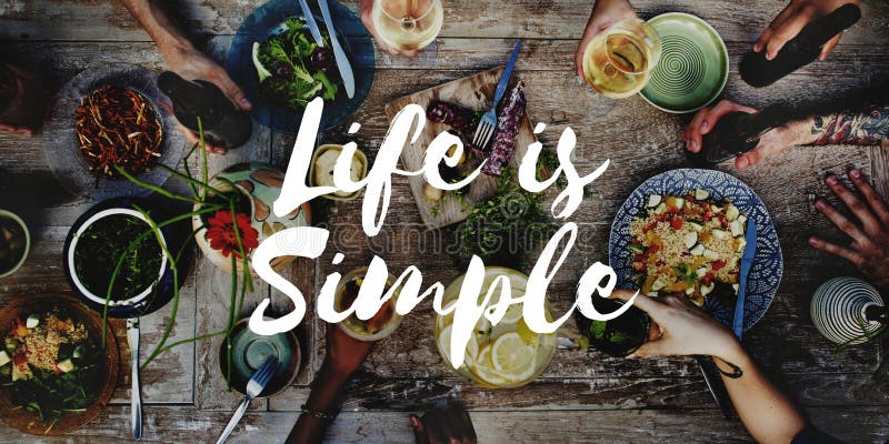 Life is Simple Being Enjoy Mind Relax Balance Concept Stock Image ...