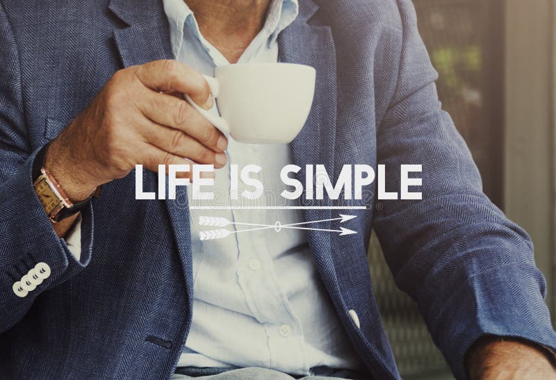 Life Simple Coffee Morning Concept Stock Photo - Image of quote ...