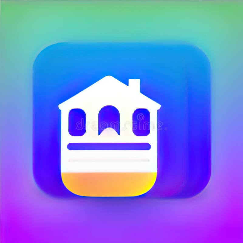 Life Simulation Software App Style Icon. Generative AI. Stock ...