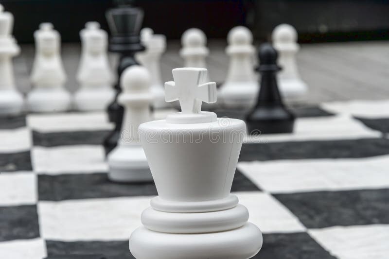 Life size chess pieces stock photo. Image of chessboard - 185250654