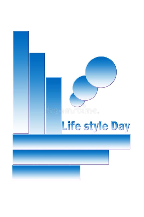 Life Style Day Logo in by Color with Rectangular and Circle Bars Stock ...