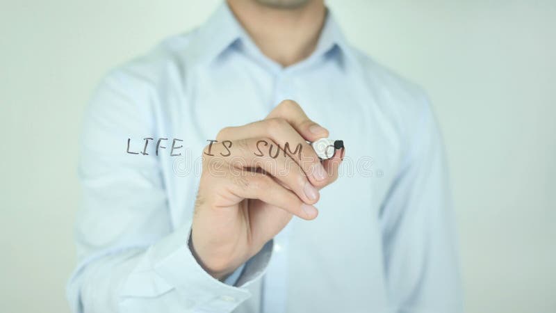 Life is Sum of All Your Choices, Writing on Transparent Screen Stock ...