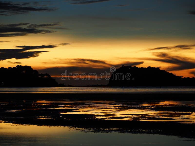 Life of the Sunset at the Sea Stock Photo - Image of beach, sunlight ...