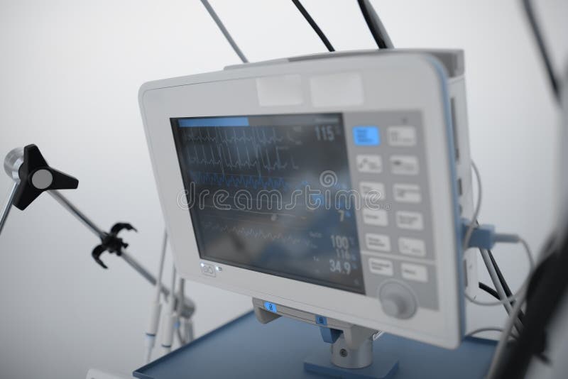 Life Support Monitoring in the Critical Care Unit Stock Image - Image ...