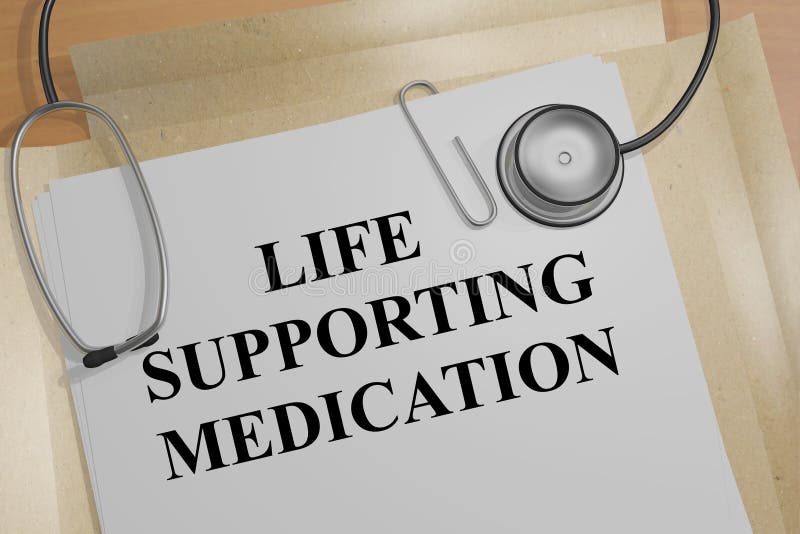 Life Supporting Medication Concept Stock Illustration - Illustration of ...