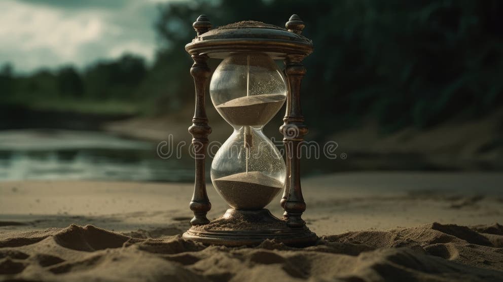 Life Time Passing Concept. Generative AI Stock Illustration ...