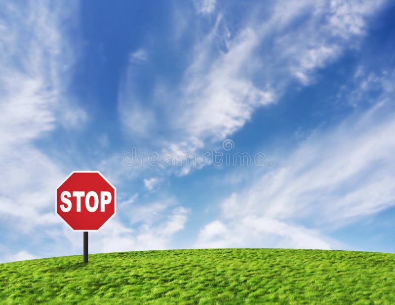 Grass Stop Sign Stock Illustrations – 729 Grass Stop Sign Stock ...