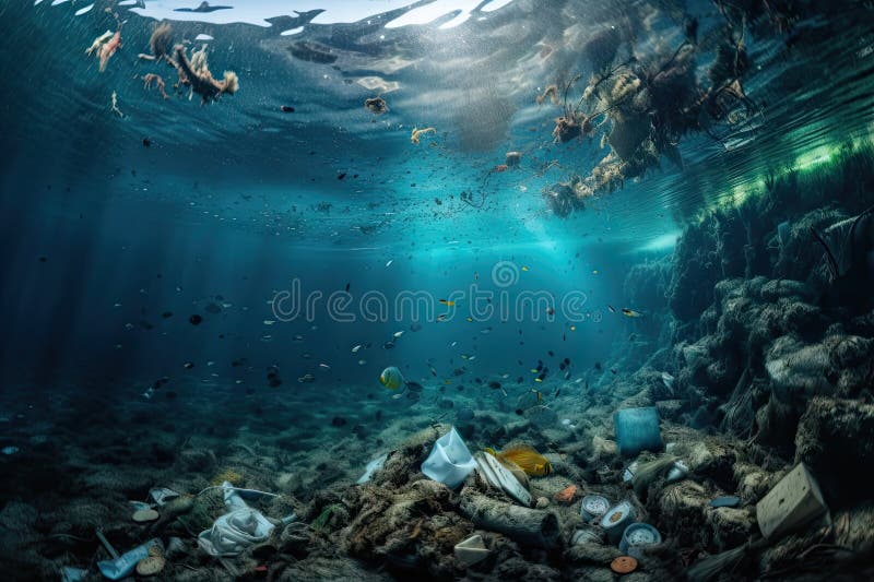 Life Under the Ocean, with Microplastics and Other Trash Floating ...