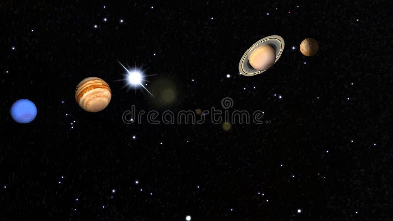 Infinite Space, Planets and Ufos Stock Illustration - Illustration of ...