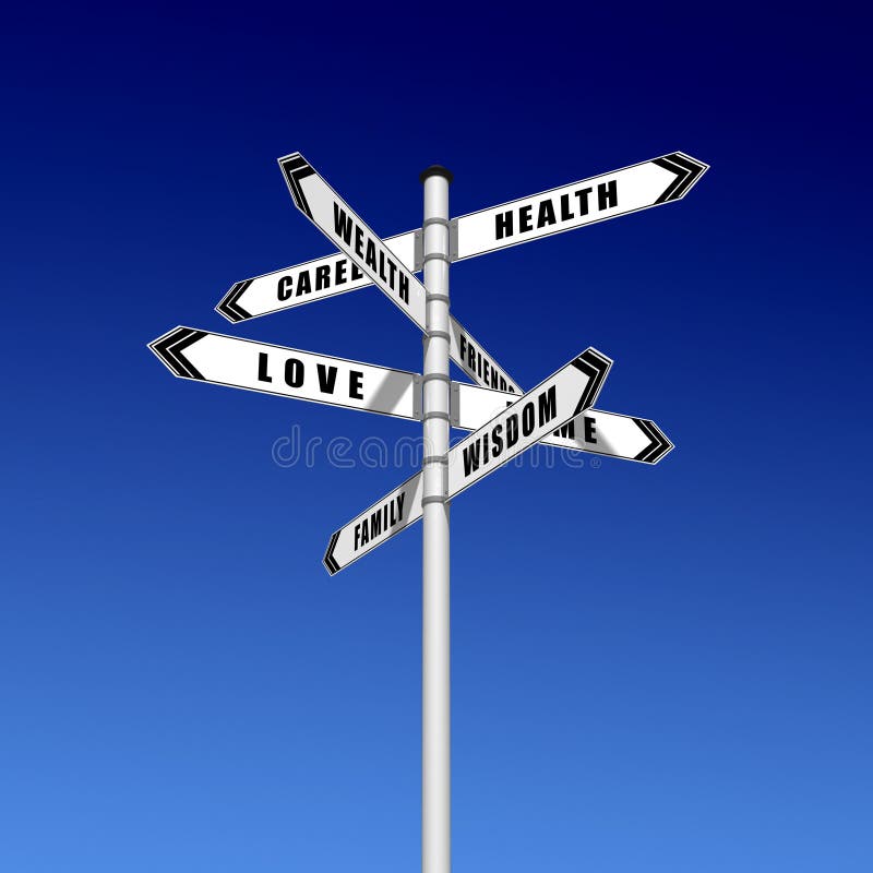 Life values stock illustration. Illustration of guide - 15568543