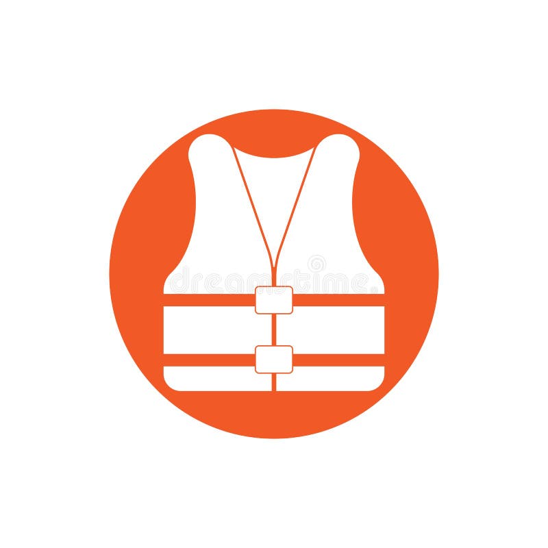 Life vest icon logo stock vector. Illustration of lifebelt - 174747988