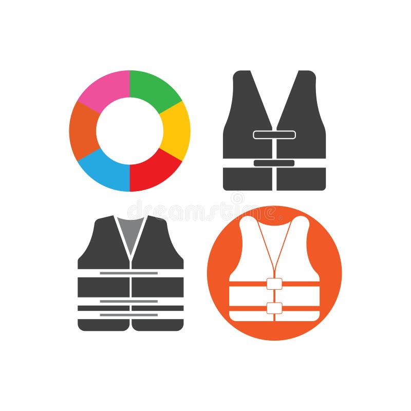 Life vest icon logo stock vector. Illustration of lifebelt - 174748143