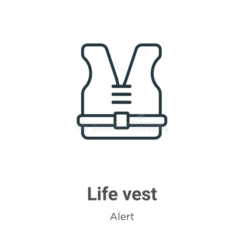 Life Vest Vector Icon on White Background. Flat Vector Life Vest Icon ...
