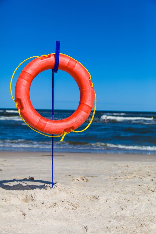Life Wheel with Sea on Backround Stock Image - Image of help ...
