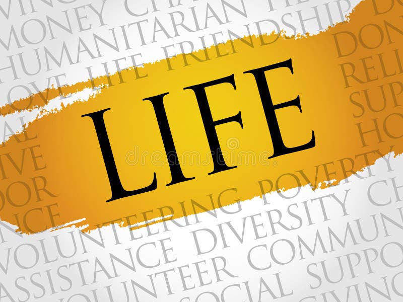 Life word cloud stock illustration. Illustration of holding - 200423844