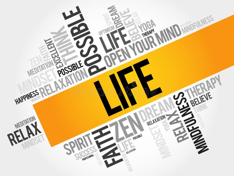 Life word cloud stock illustration. Illustration of born - 202654251
