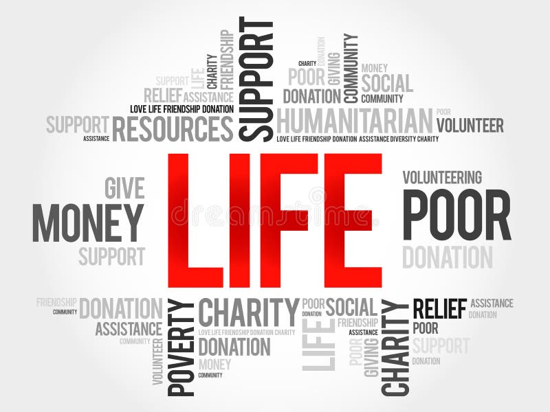 Life word cloud stock illustration. Illustration of growth - 206208740