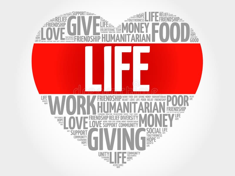 Life word cloud stock illustration. Illustration of concept - 205709072