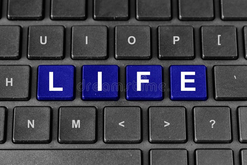 Life word on keyboard stock image. Image of career, motivation - 37114033