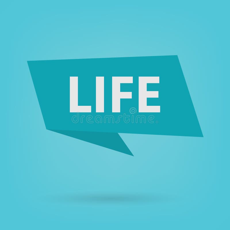 Life word on a sticker stock vector. Illustration of life - 128939148