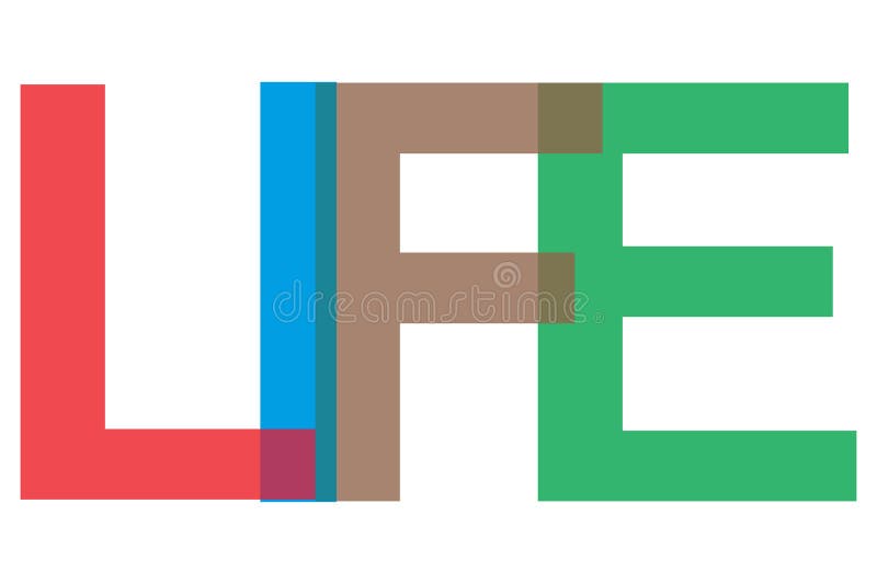 Life word on white stock illustration. Illustration of fulfillment ...
