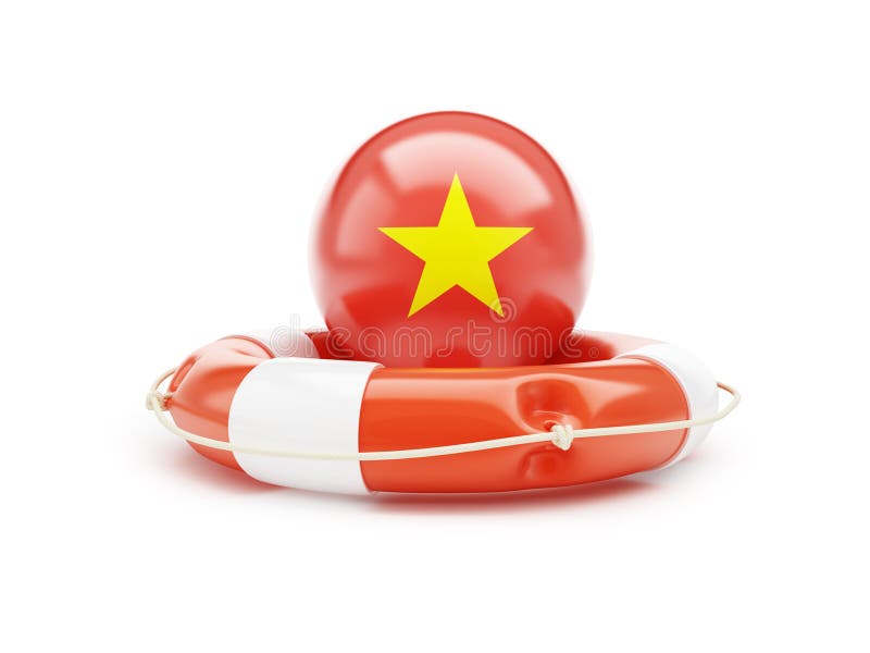 Lifebelt Set on White Background. Stock Illustration - Illustration of ...